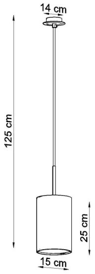 Sollux SL.0742 - Lustr na lanku OTTO 1xE27/60W/230V pr. 15 cm černá