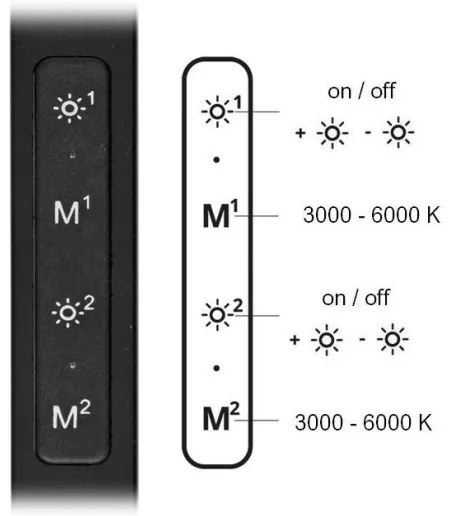 Ecolite LU19WT-CR-LED Stmívatelná stolní lampa SPACE LED/8W + LED/11W/230V černá