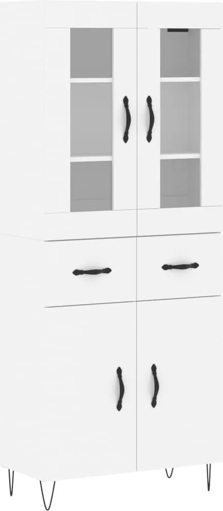 Skříň highboard bílá 69,5 x 34 x 180 cm kompozitní dřevo 3198561