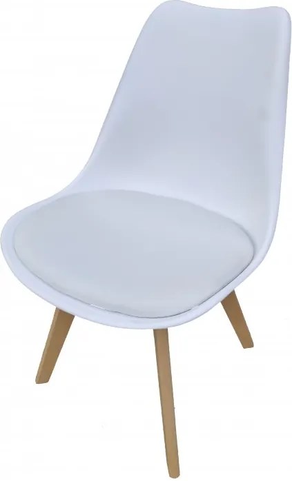Bestent Jídelní židle 4ks bílé skandinávský styl Basic