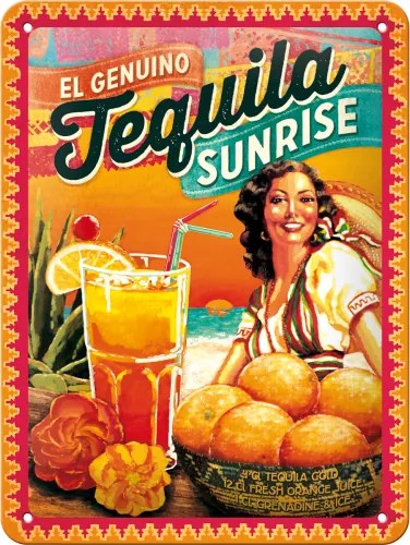 Postershop Plechová cedule: Tequila Sunrise - 20x15 cm