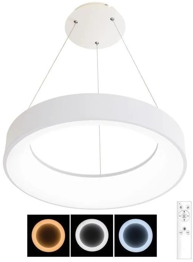 Lustr led stmívatelný lustr na lanku nest led/40w/230v 3000-6500k bílá + dálkové ovládání