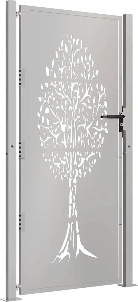 Zahradní branka 100 x 200 cm z cortenové oceli, design stromu 153165