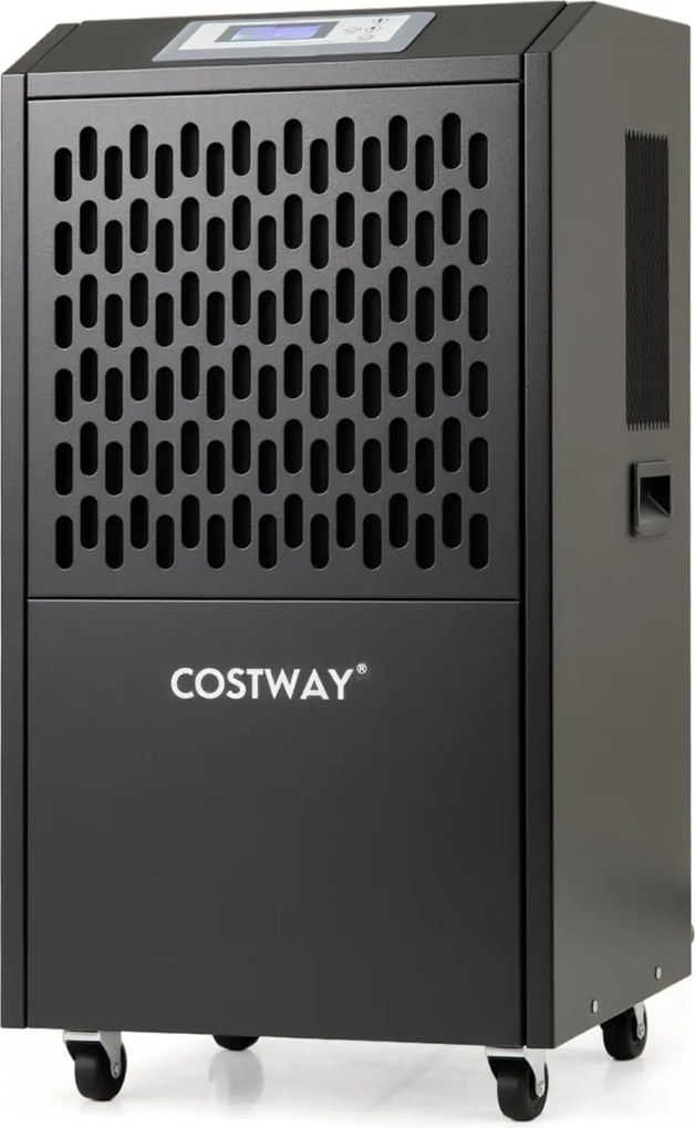 Costway 118 L/den odvlhčovač komerční stavební sušička s vypouštěcí hadicí 24 H