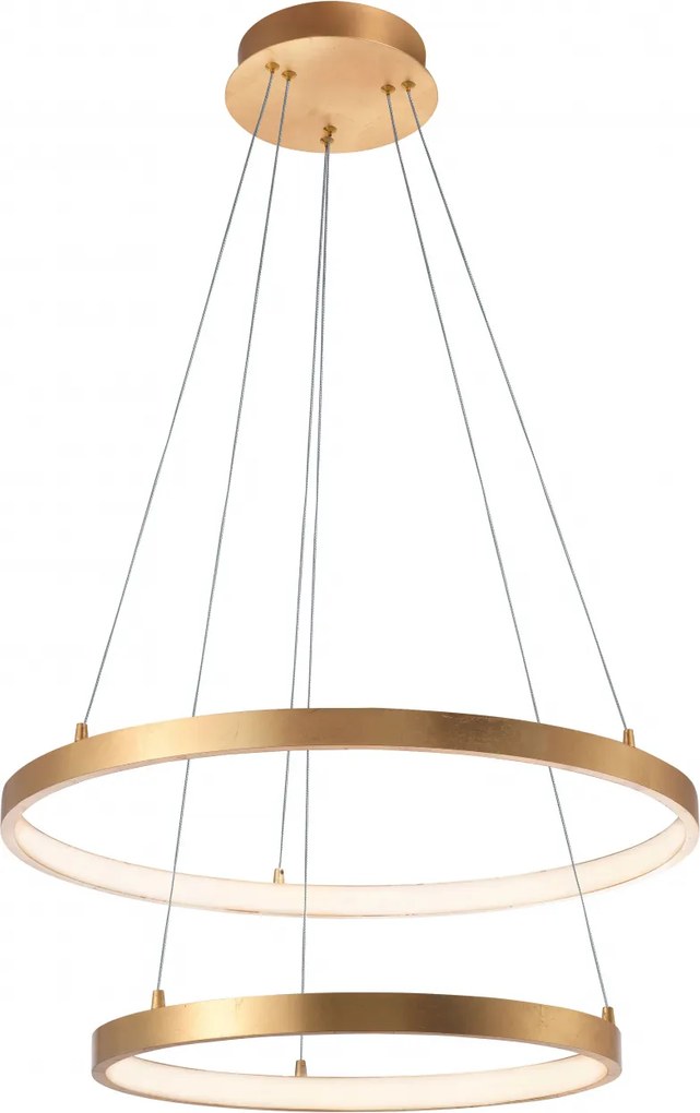Originální závěsné LED svítidlo Leon v luxusním zlatém designu (65 W LED, 4650 lm) NV 8100281