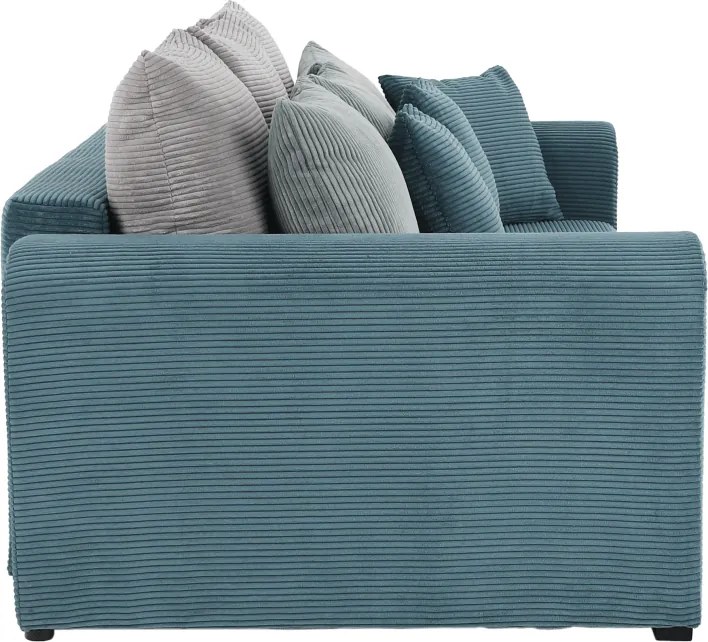 Extra prostorná pohovka, modrá / mentolová / světle šedá, Gilena BIG SOFA