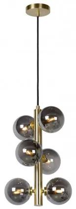 LUCIDE TYCHO Pendant 6x G9/28W Satin Brass, závěsné svítidlo, lustr