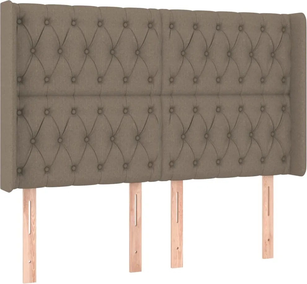 Box spring postel s matrací a LED taupe 140x200 cm textil 3139121