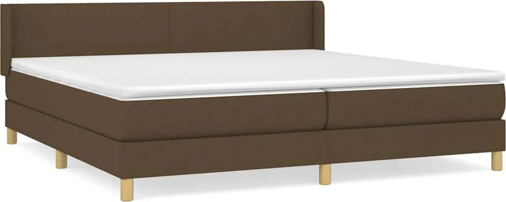 Box spring postel s matrací tmavě hnědá 200x200 cm textil 3130140