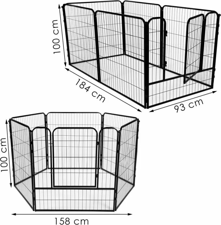 Skladací ohrádka pro psa - výběh pro štěnata 158x100 cm SPRINGOS PA1022