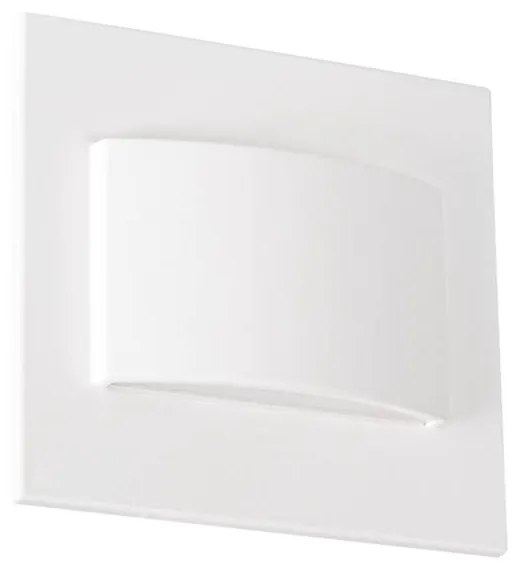 LED orientační schodišťové svítidlo ELINA, 1,5W, denní bílá, hranaté, bílé K.l.x. ELINA