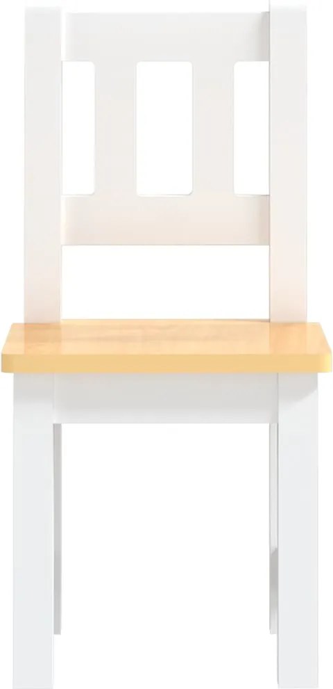 3dílná sada dětského stolu a židlí bílá a béžová MDF 10410