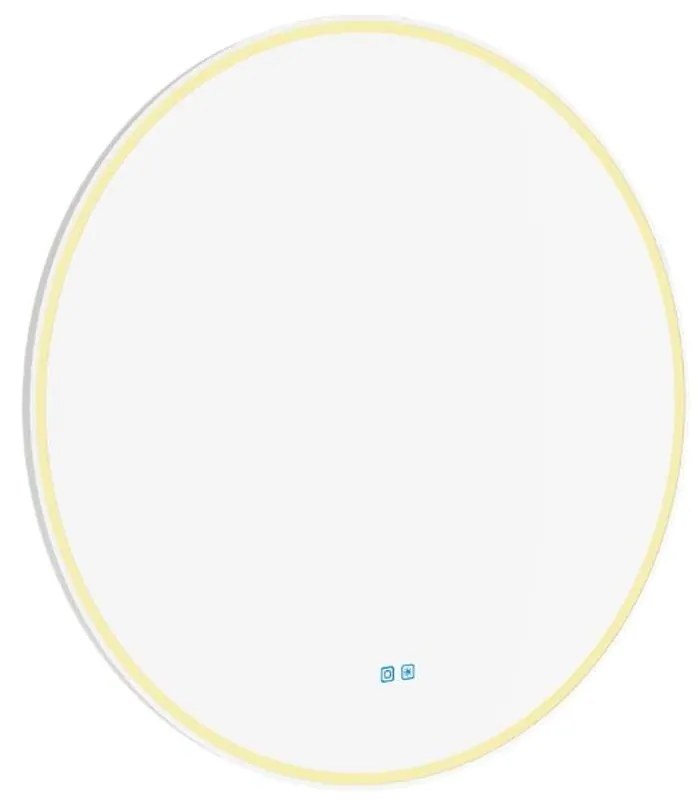 Nimco - Zrcadlo s LED osvětlením, průměr 80 cm, dotykový senzor, bílá ZPB 28002RVX-05