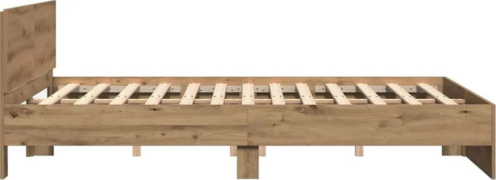 Rám postele s čelem s čelo Dub artisan 203 x 185 x 70 cm 3378500