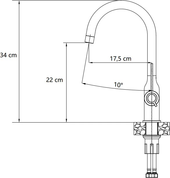 Kuchyňská dřezová baterie QUADRON INGRID Q LINE černá matná/měděná