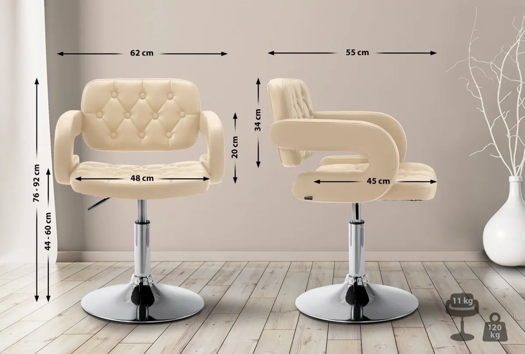 Židle Dublin lounger - Krémová