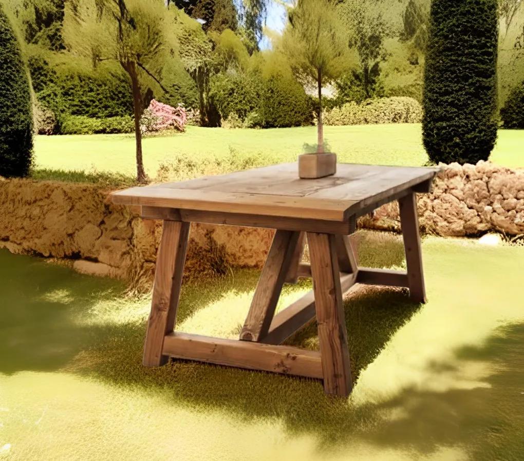 Stará Krása – Ruční výroba Zahradní jídelní stoly z masivu 160 x 70 x 76 cm