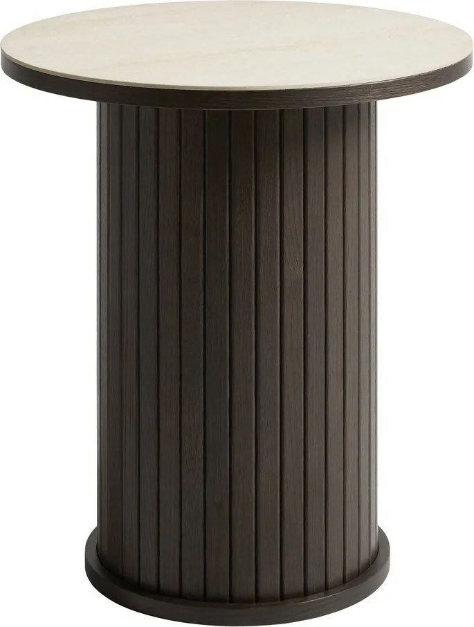 Kulatý odkládací stolek s keramickou deskou ø 50 cm Enna – Unique Furniture