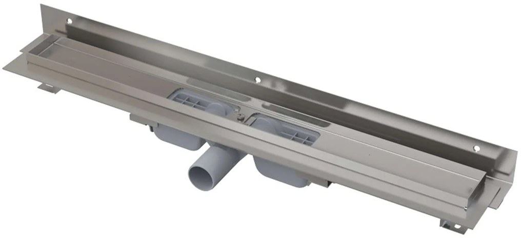 Alca - Sprchový žlab Flexible Low 65 cm, s nastavitelným límcem ke stěně, nerez APZ104-650