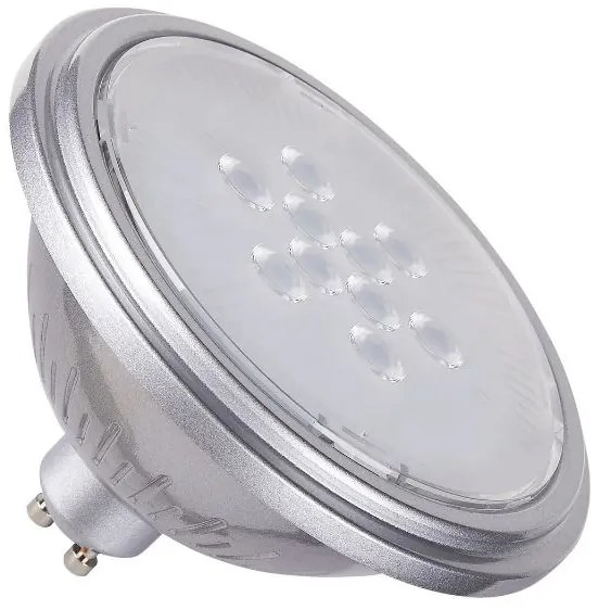 SLV 1005296 LED žárovka, 7,3W 40° 4000K 560lm GU10 ES111 (QPAR111), stříbrná, prům. 11,1cm