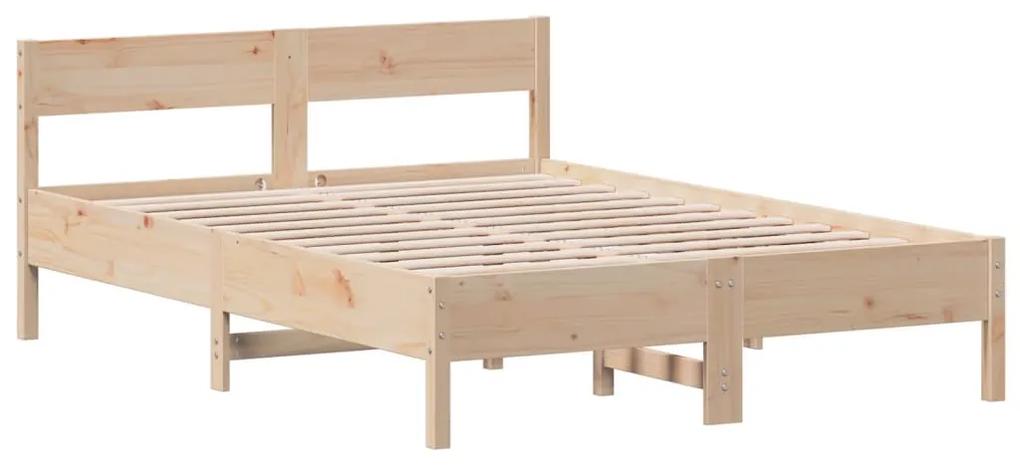 vidaXL Rám postele s čelem 140 x 190 cm masivní borovice
