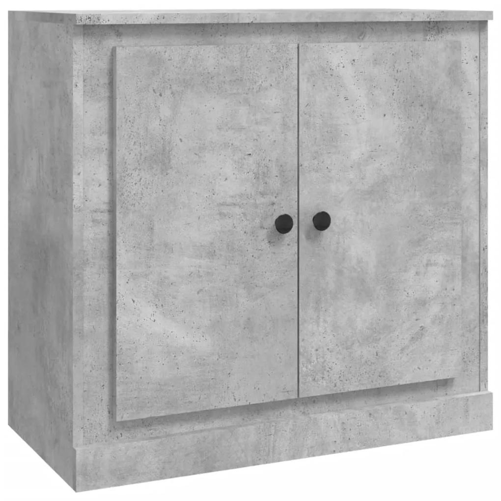 Příborníky 3 ks betonově šedé kompozitní dřevo,  3185235