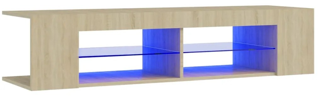 vidaXL Marketos TV skříňka s LED osvětlením dub sonoma 135 x 39 x 30 cm