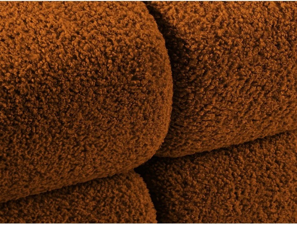 Modulární pohovka z textilie bouclé v terakotové barvě 188 cm Bellis – Micadoni