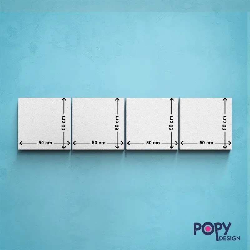 4-dílný obraz - Horské panorama - PopyDesign