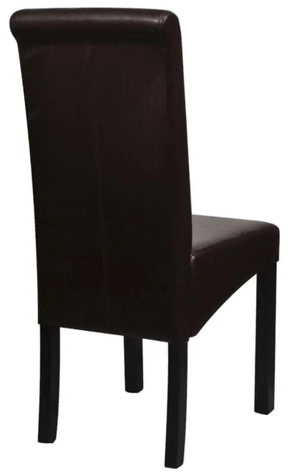 Petromila Jídelní židle 6 ks hnědé umělá kůže