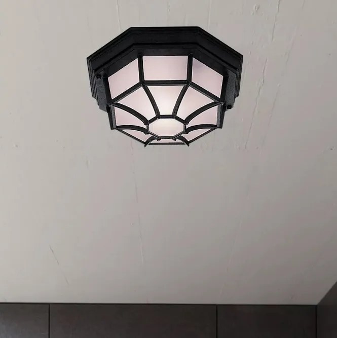 Searchlight 2942BK Stropní hliníkové svítidlo VERMONT černé IP54