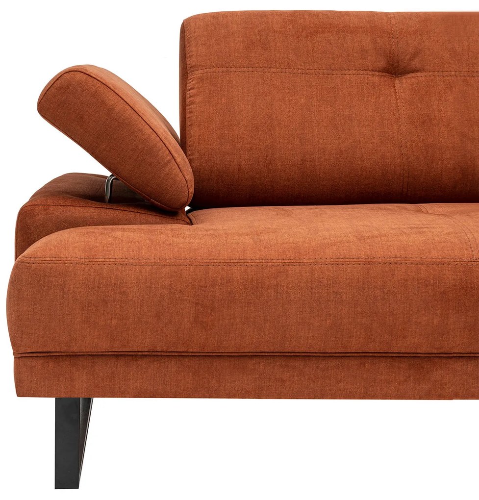 Hanah Home Třímístná pohovka MUSTANG oranžová pravá 560ARE1214