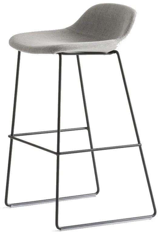 CRASSEVIG - Čalouněná barová židle POLA LOW, výška 65 cm