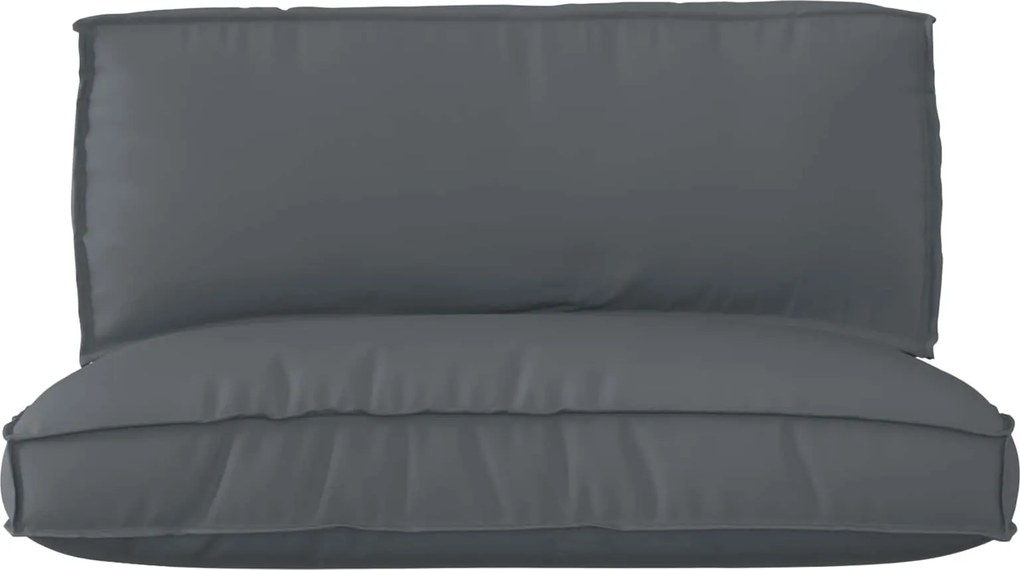 Sada polštářů na paletu Oxford látka Antracit 120 x 80 x 52 cm 3329079