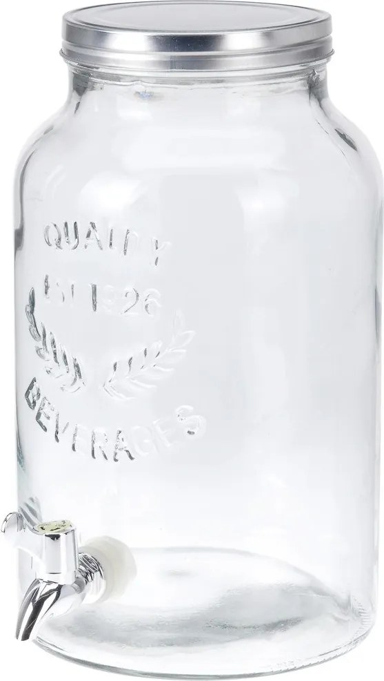 Skleněný dávkovač nápojů s kohoutkem, 5,5 l