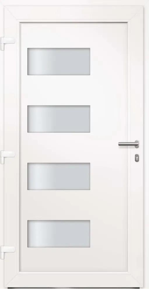 vidaXL Vchodové dveře hliník a PVC 100 x 200 cm [3056821] Barva: antracitová