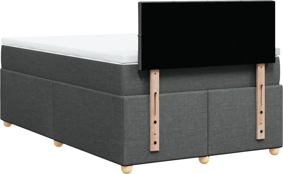 Box spring postel s matrací tmavě šedá 120x200 cm textil 3286648