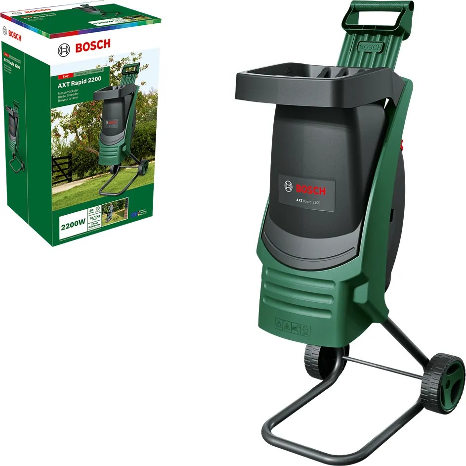 Bosch Elektrický drtič zahradního odpadu ATX RAPID 2200, 2200 W, max. průměr větve: 40 mm