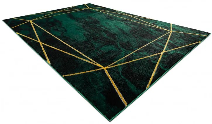 Dywany Łuszczów, Kusový koberec Emerald 1022 green and gold, 80x150, zelená, kancelář