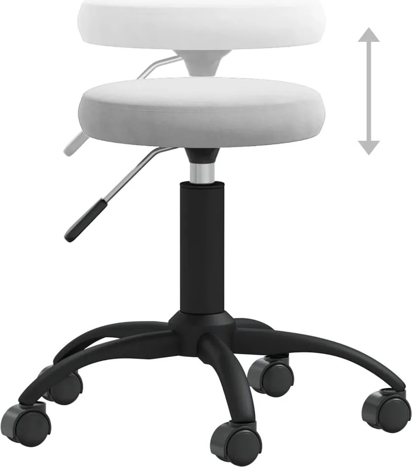 Otočná kancelářská židle světle šedá samet 333174