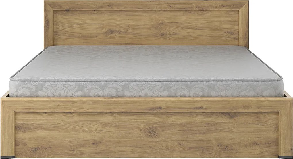 Postel 160x200 s roštem, úložným prostorem Sapori dub navarra