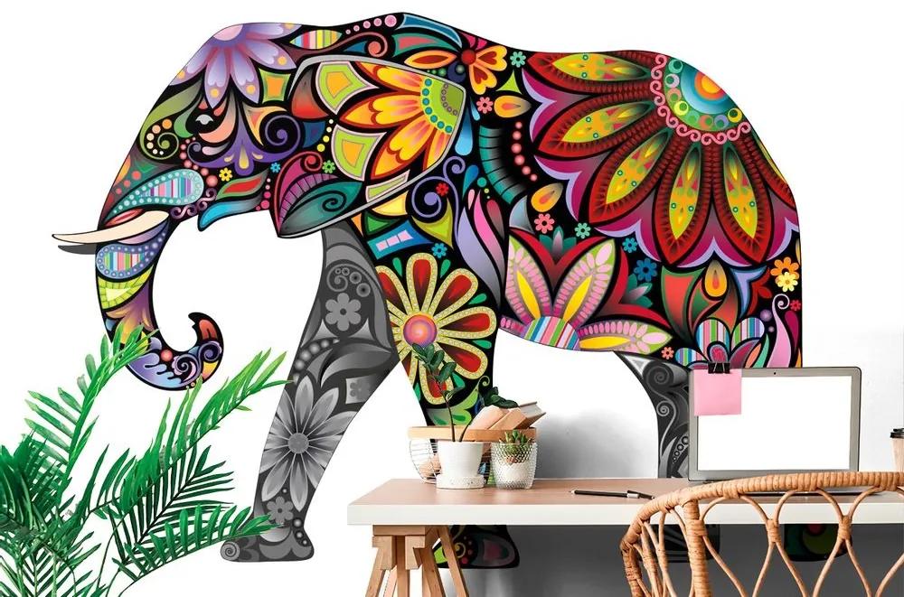 Samolepící tapeta slon plný harmonie - 225x150 cm
