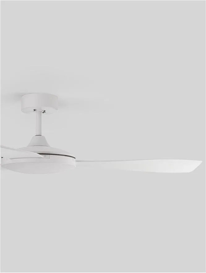 NV 9952360 Stropní ventilátor BLAIRE tělo z hliníku matná bílá a sklo 3ABS bílé listy - NOVA LUCE