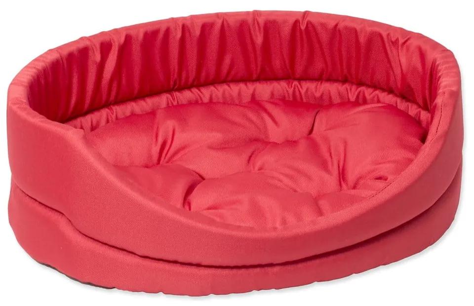 Červený plyšový pelíšek pro psy 34x42 cm Dog Fantasy DeLuxe – Plaček Pet Products