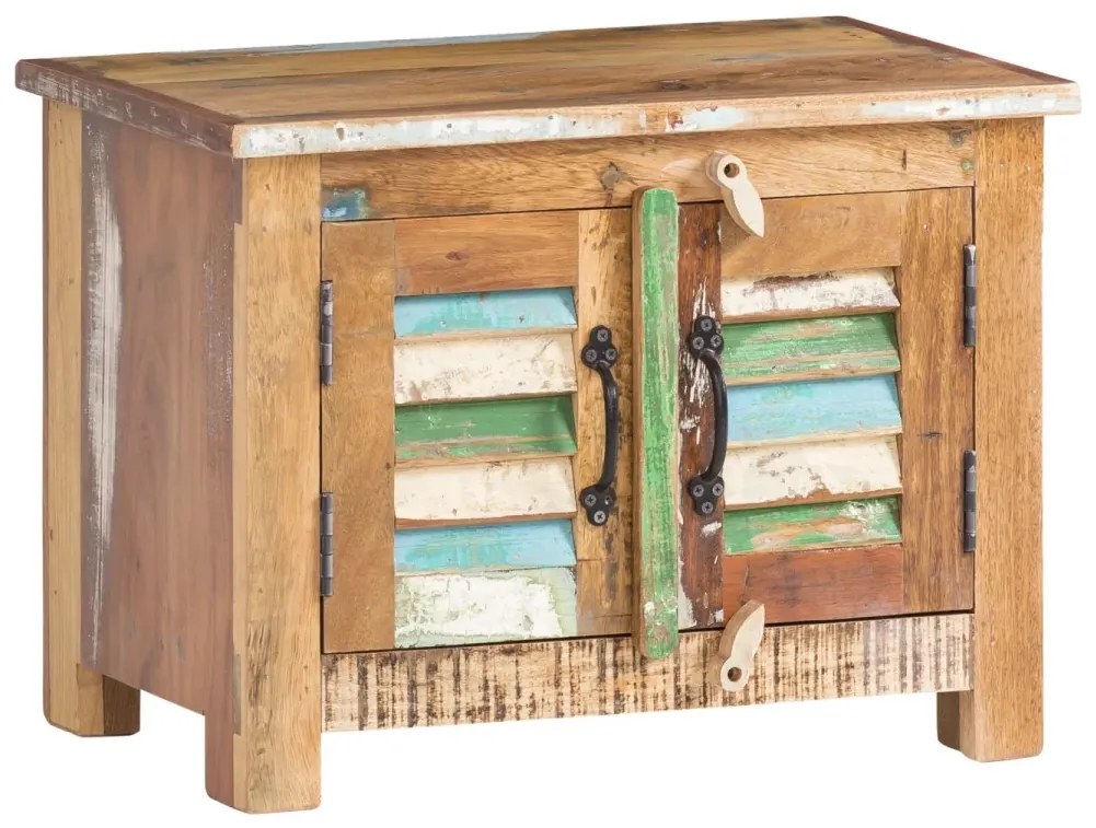 furniture-nabytek.cz - Masivní lavička Westhill z recyklovaného dřeva, lakovaná, vícebarevná