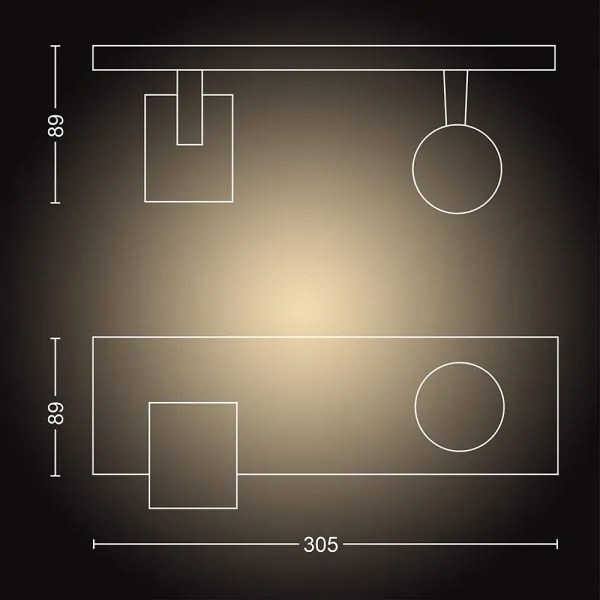 Philips - LED Stmívatelné bodové svítidlo Hue RUNNER 2xGU10/4,2W/230V + DO bílá