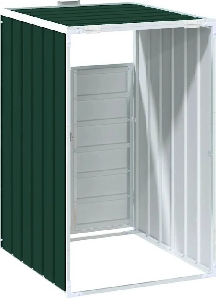 vidaXL Box na 1 popelnici 72 x 81 x 115 cm ocel [4006171] Barva: Šedá