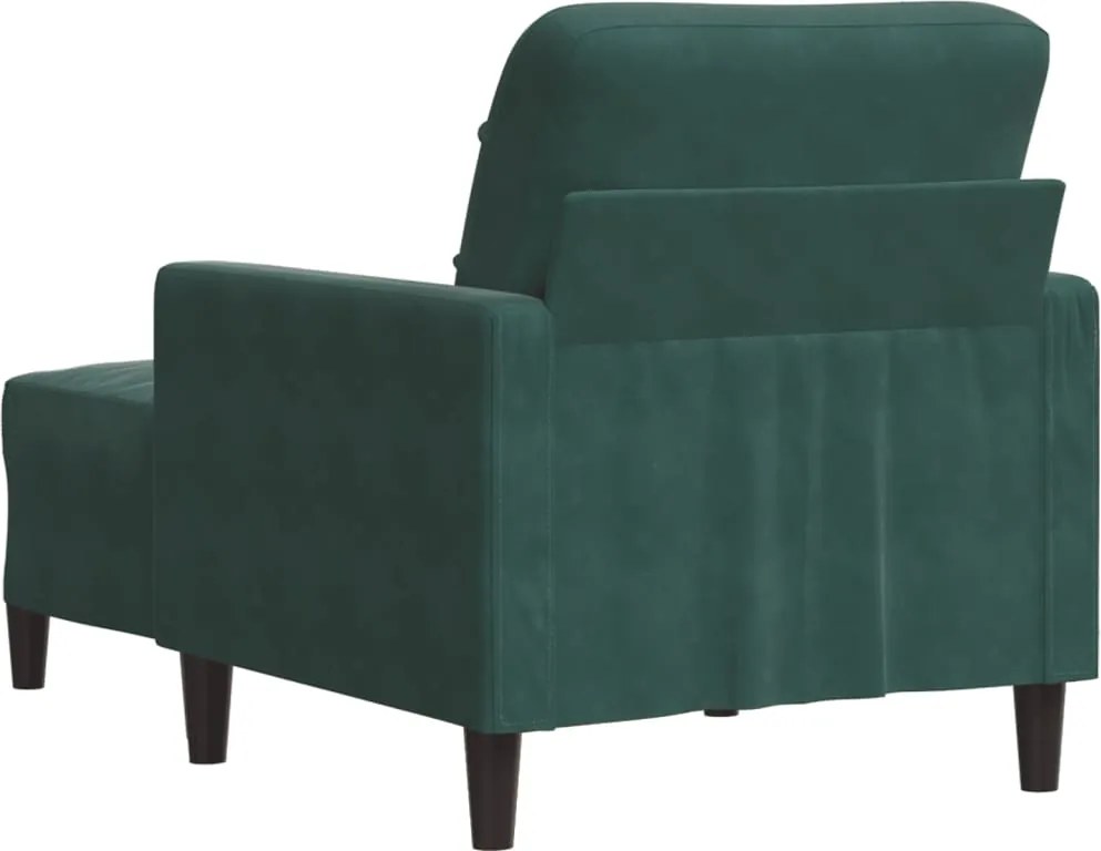 Křeslo s podnožkou tmavě zelené 60 cm samet 3278259