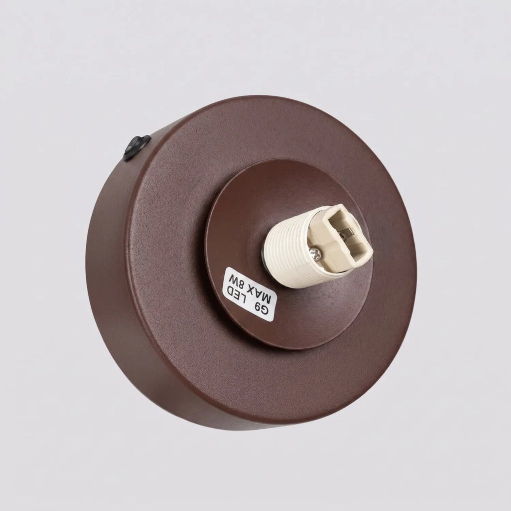 Sollux Lighting Nástěnné svítidlo YOLI 1 hnědé s vypínačem