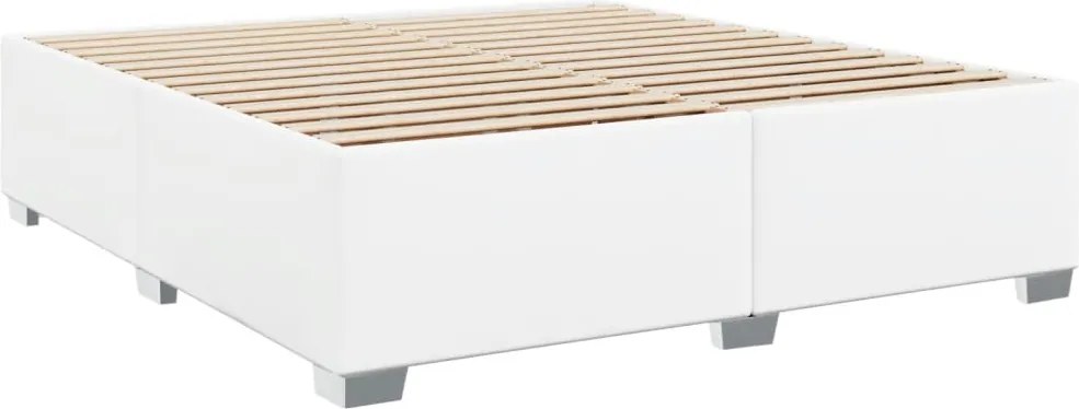 Box spring postel s matrací bílá 180x200 cm umělá kůže 3285222